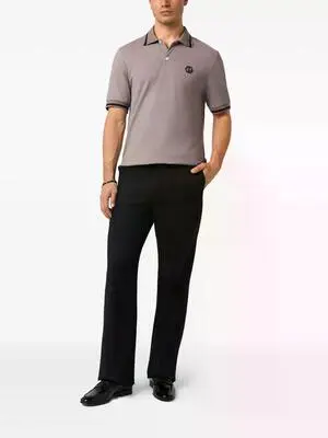 Philipp Plein Logo-plaque Tipped Polo Shirt