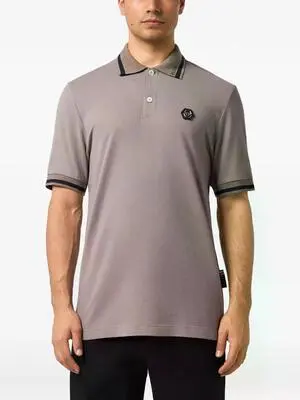 Philipp Plein Logo-plaque Tipped Polo Shirt