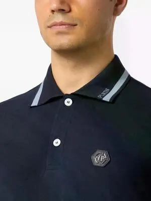 Philipp Plein Logo-plaque Tipped Polo Shirt