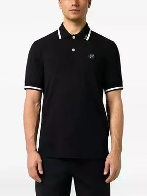 Philipp Plein Logo-plaque Tipped Polo Shirt