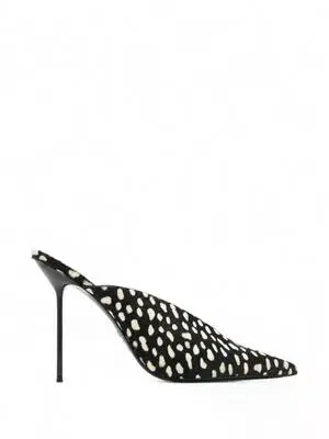 Paris Texas Lidia Calf-hair Mules - Black