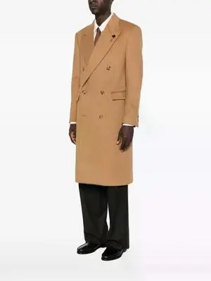 LARDINI Double-breasted Peak-lapels Coat