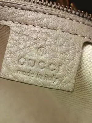 Gucci 2000-2015 Medium Pebbled Calfskin Twill Tote Bag