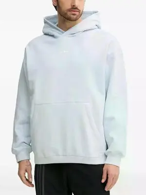 Adidas Essential Logo-embroidered Hoodie Blue