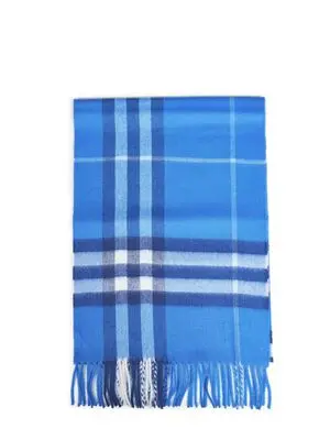 Burberry Burberry Women Lido Blue Check Cashmere Scarf Multicolor