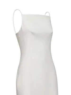 Givenchy Ivory Crepe Cady Long Dress With Slit
