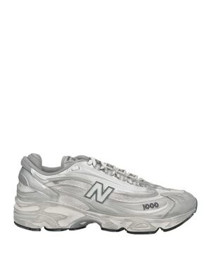 NEW BALANCE Sneakers Size Leather, Textile Fibers - Silver