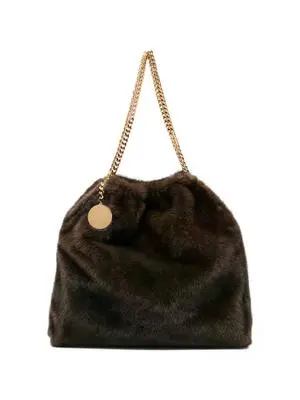Stella McCartney Medium Falabella Faux-fur Chain-link Shoulder Bag - Brown