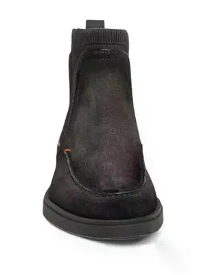 Santoni Leather Chelsea Boots