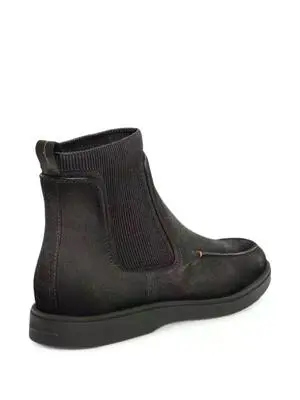 Santoni Leather Chelsea Boots