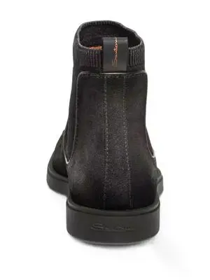Santoni Leather Chelsea Boots
