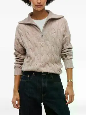 Tommy Hilfiger Cable-knit Quarter-zip Sweater