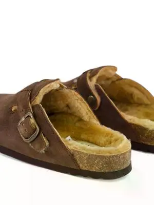 DR. SCHOLL'S SHOES Fae New F Buckle-strap Mules - Brown