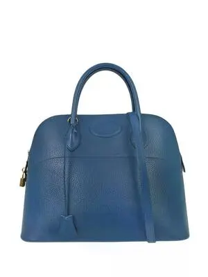 Hermès 1997 35 Bolide Shoulder Bag Blue