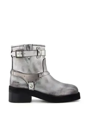 NUBIKK Eve Maryn Buckle-strap Ankle Boots - Silver
