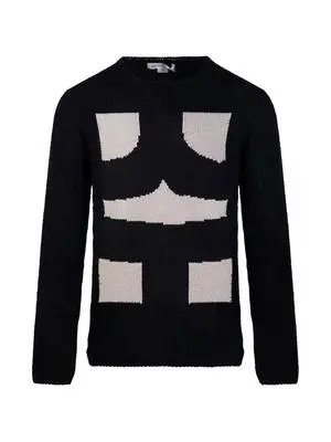 Comme Des Garçons Intarsia-knit Sweater - Black