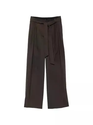 Sú Belted Wide-leg Trousers - Brown