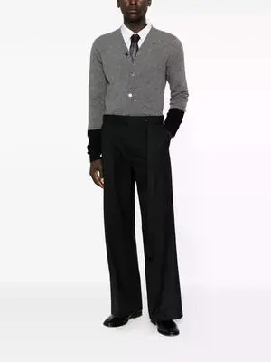 TONYWACK Pinstripe-pattern Belted Trousers