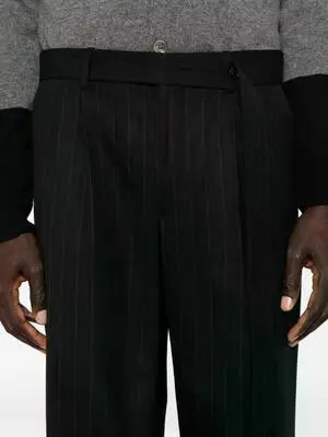 TONYWACK Pinstripe-pattern Belted Trousers