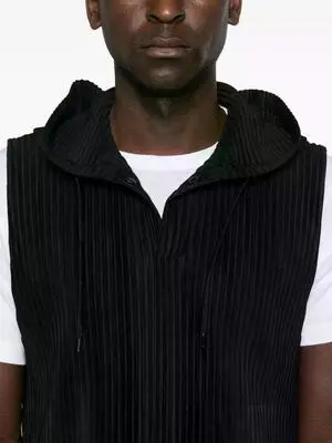Issey Miyake Pleated Hooded Vest