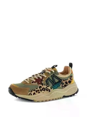 FLOWER MOUNTAIN Solin Leopard-print Sneakers - Neutrals