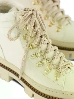 GIBALDI Shearling-trim Lace-up Boots