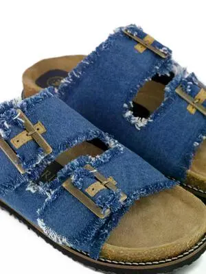 GIBALDI Buckle-fastening Frayed-edge Sandals