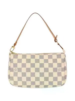 LOUIS VUITTON Damier Azur Pochette Accessoires Clutch Bag - Neutrals