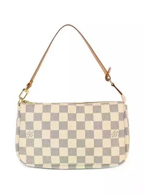 LOUIS VUITTON Damier Azur Pochette Accessoires Clutch Bag - Neutrals