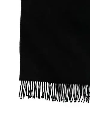 Emporio Armani Fringed Wool Scarf - Black