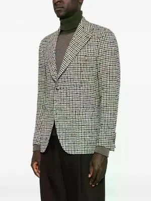 Tagliatore Houndstooth Single-breasted Jacket - Neutrals