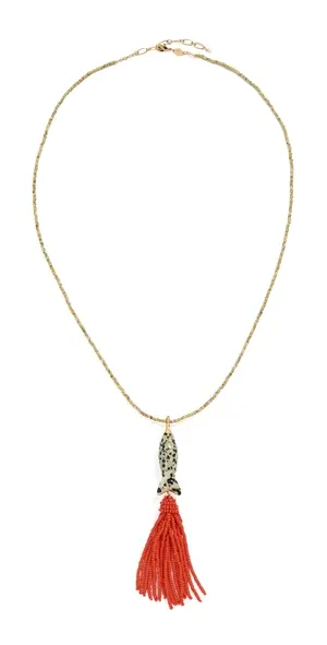 Anni Lu Tassel Fishy Necklace - Dalmation
