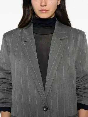 VICOLO Pinstripe-pattern Single-breasted Blazer