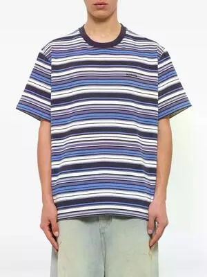 VOWELS Stripe-pattern T-shirt