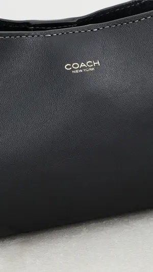 COACH Natural Grain Leather 26 Brooklyn Shoulder Bag - Black