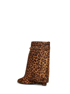 Givenchy Leopard Pony-effect Leather Shark Pinch Ankle Boots - Multicolor