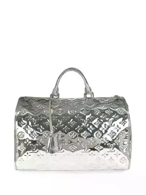 LOUIS VUITTON 35 Speedy Monogram Miroir Handbag - Silver
