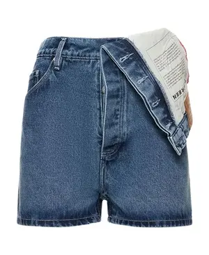 Y/project Classic Asymmetric Denim Shorts