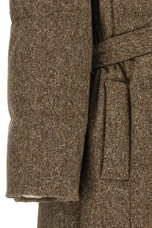 Brunello Cucinelli Belted Mélange-texture Coat