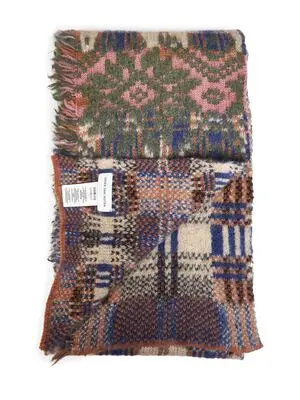 Dries Van Noten Patchwork Wool And Alpaca Blend Scarf