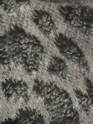 Avant Toi Animal Print Crewneck Sweater In Cashmere Blend - Grey
