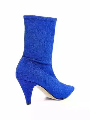 GIANPAOLO VIOZZI Glitter-effect Stretch Ankle Boots
