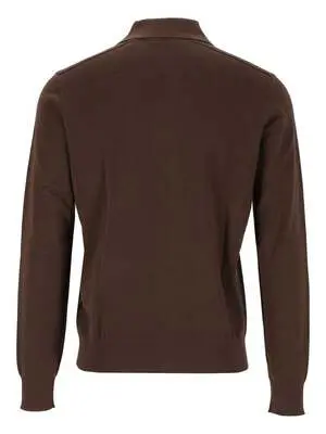 Burberry Long-sleeved Wool Polo Shirt