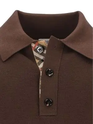 Burberry Long-sleeved Wool Polo Shirt