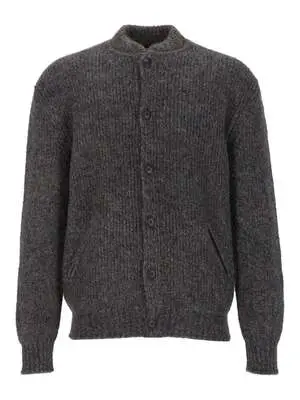 Giorgio Armani Mohair-blend Cardigan - Gray