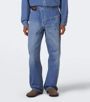 JW Anderson Twisted Embroidered Straight Jeans