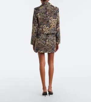 Veronica Beard Ohemia Floral Jacquard Miniskirt