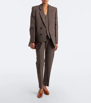 Victoria Beckham Striped Single-breasted Blazer