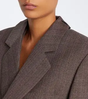 Victoria Beckham Striped Single-breasted Blazer