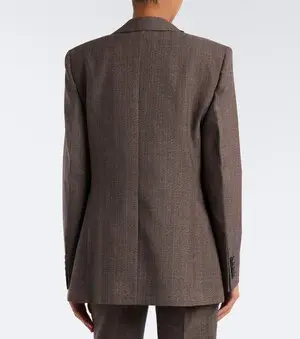 Victoria Beckham Striped Single-breasted Blazer